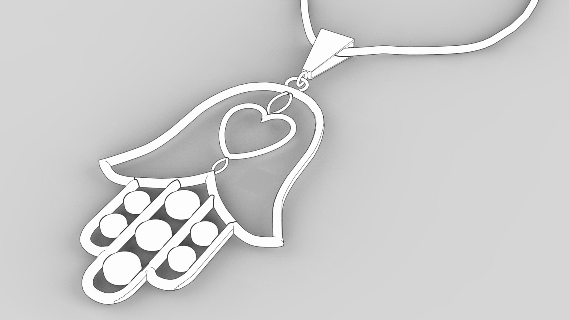 3D Moroccan Necklace Khmisa Print - TurboSquid 1394823