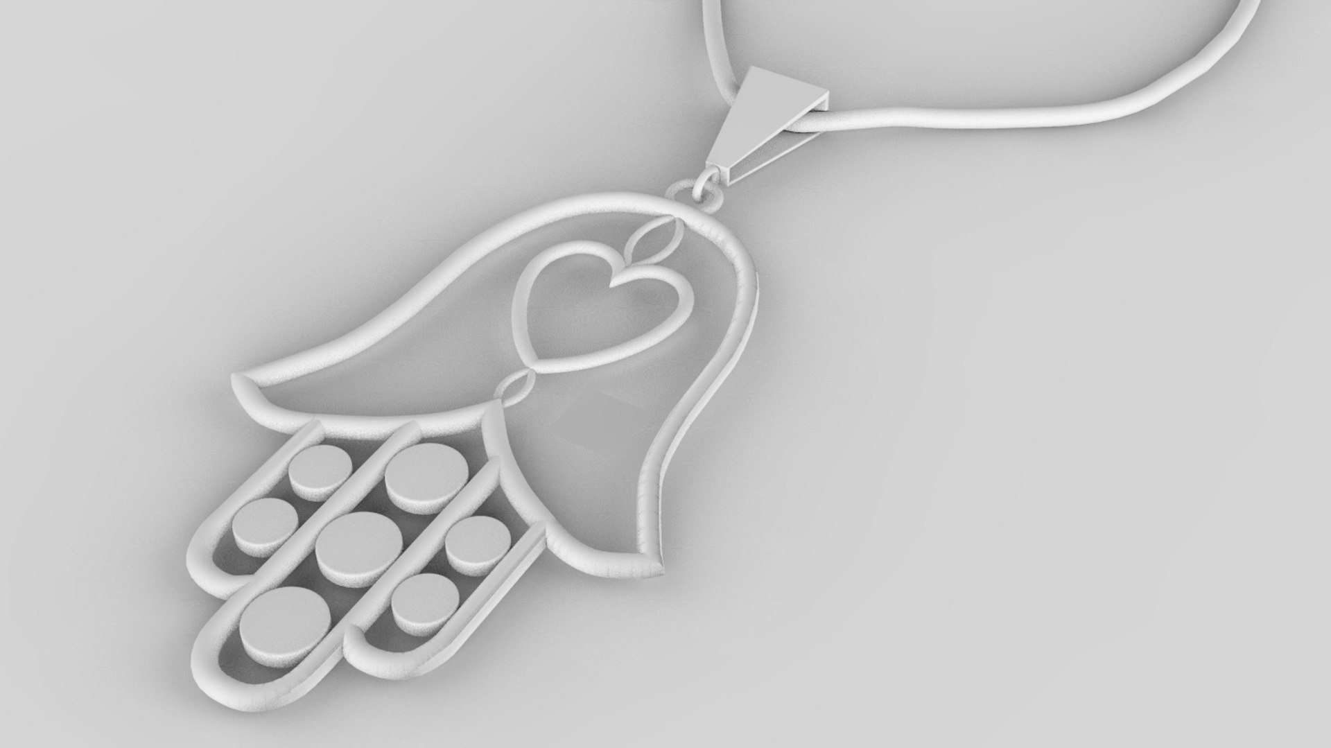 3D Moroccan Necklace Khmisa Print - TurboSquid 1394823