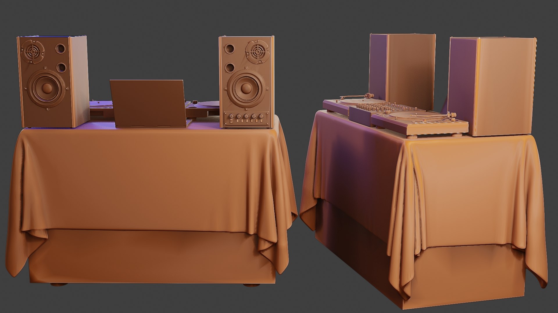 3D Model DJ Music Desk And Items - TurboSquid 2288044