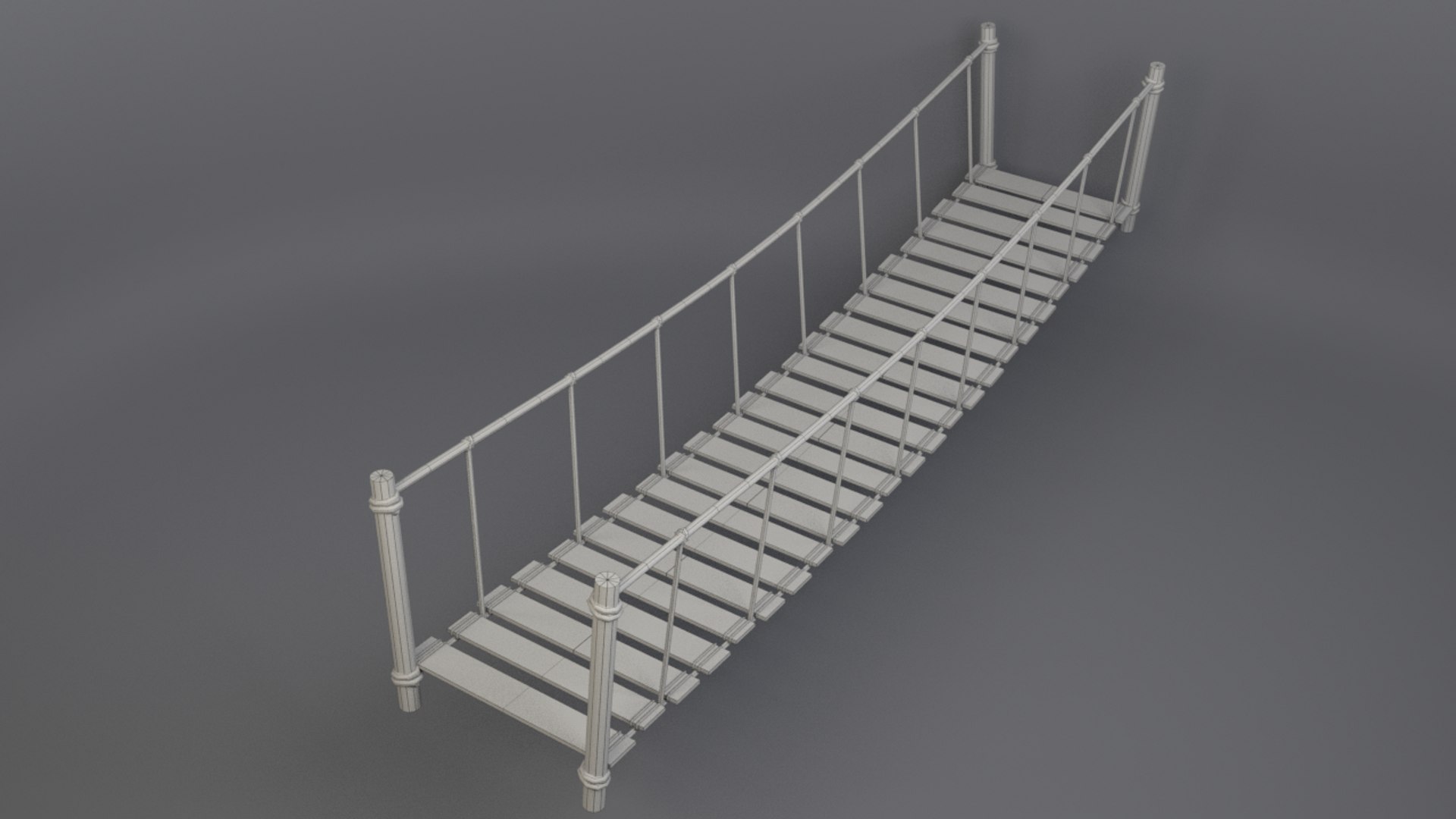 3D Digital Rope Bridge - TurboSquid 1434100