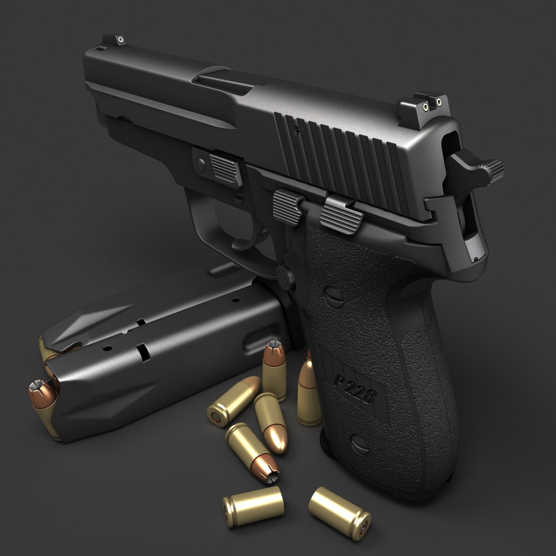 3d Model Sig Sauer P228 Pistols