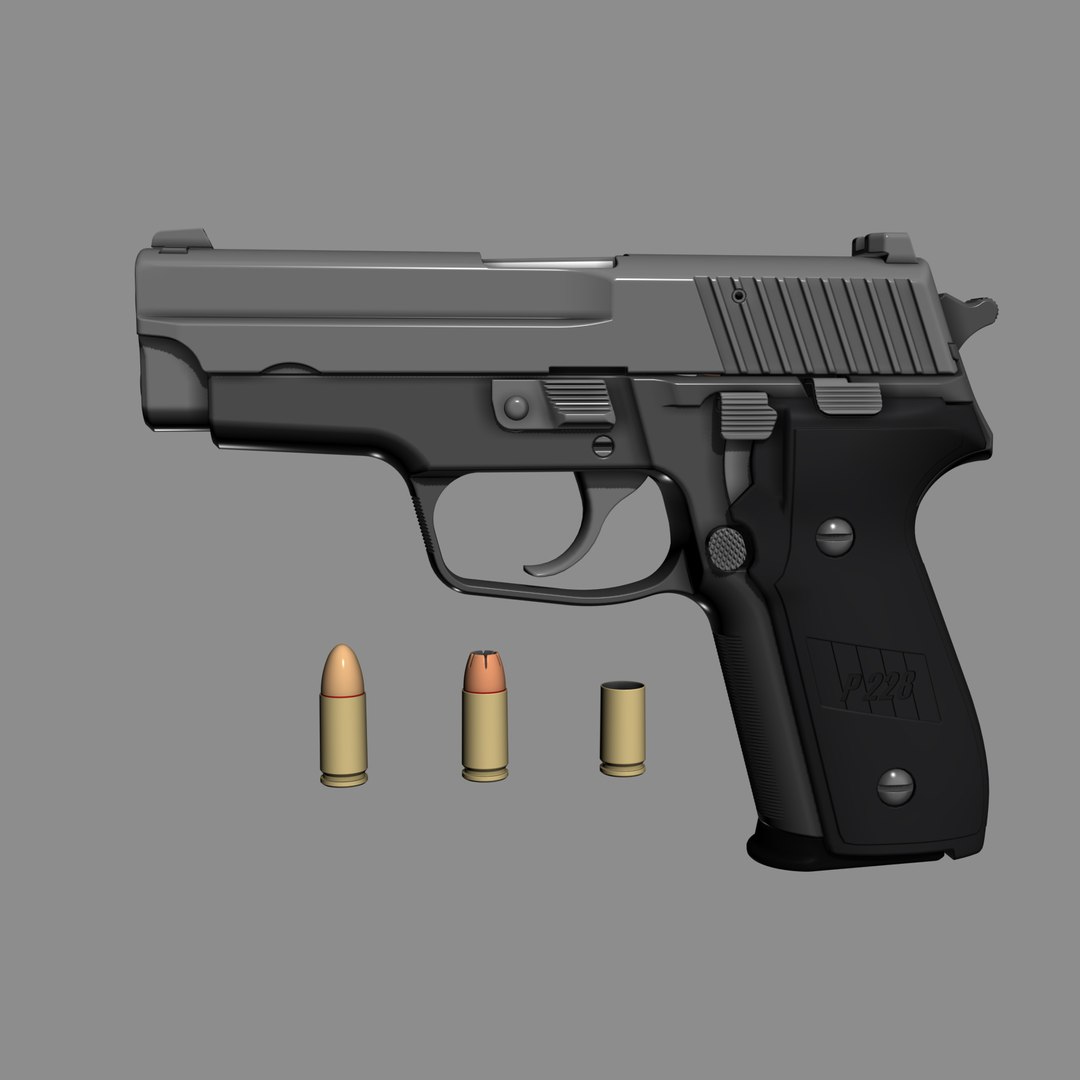 3d Model Sig Sauer P228 Pistols