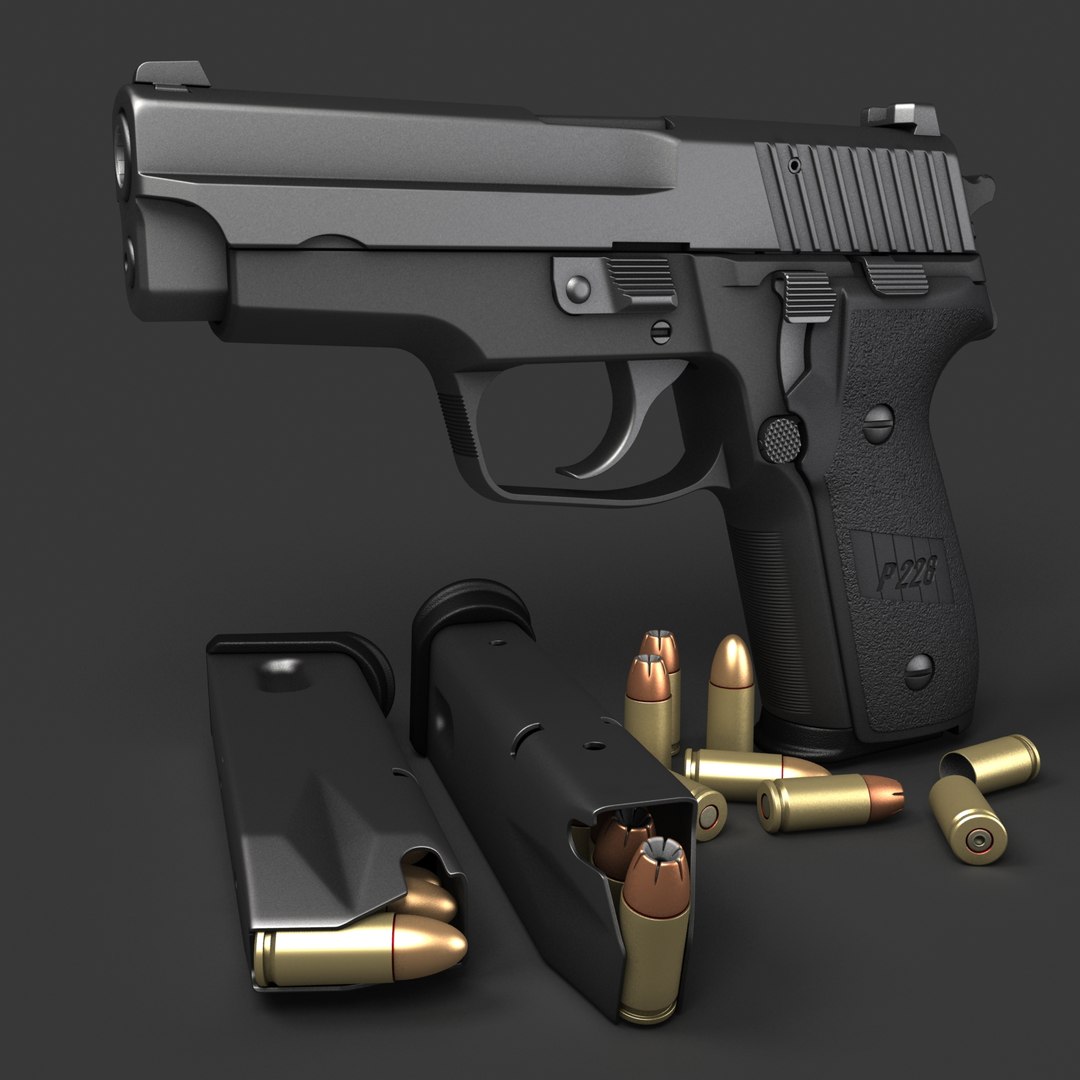 3d Model Sig Sauer P228 Pistols