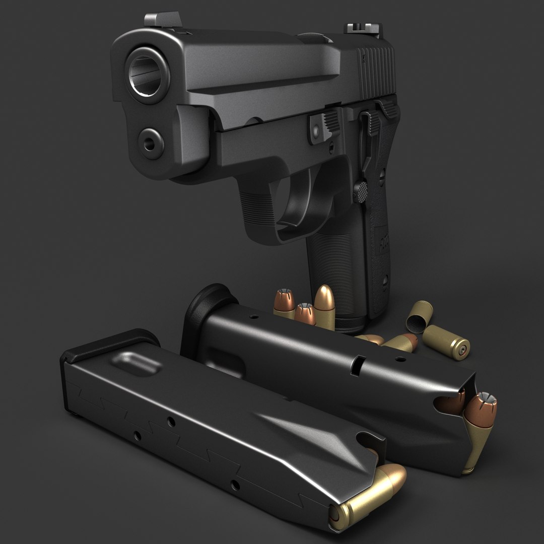 3d Model Sig Sauer P228 Pistols