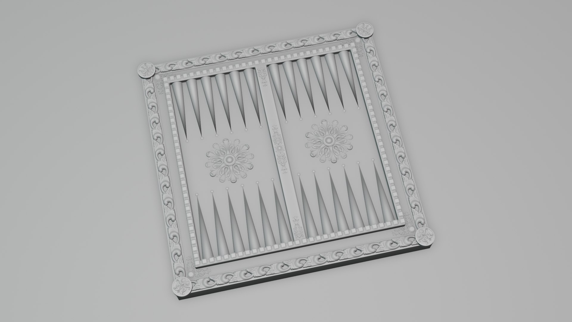 3D Golden Backgammon Game Board With Gems - TurboSquid 2386611