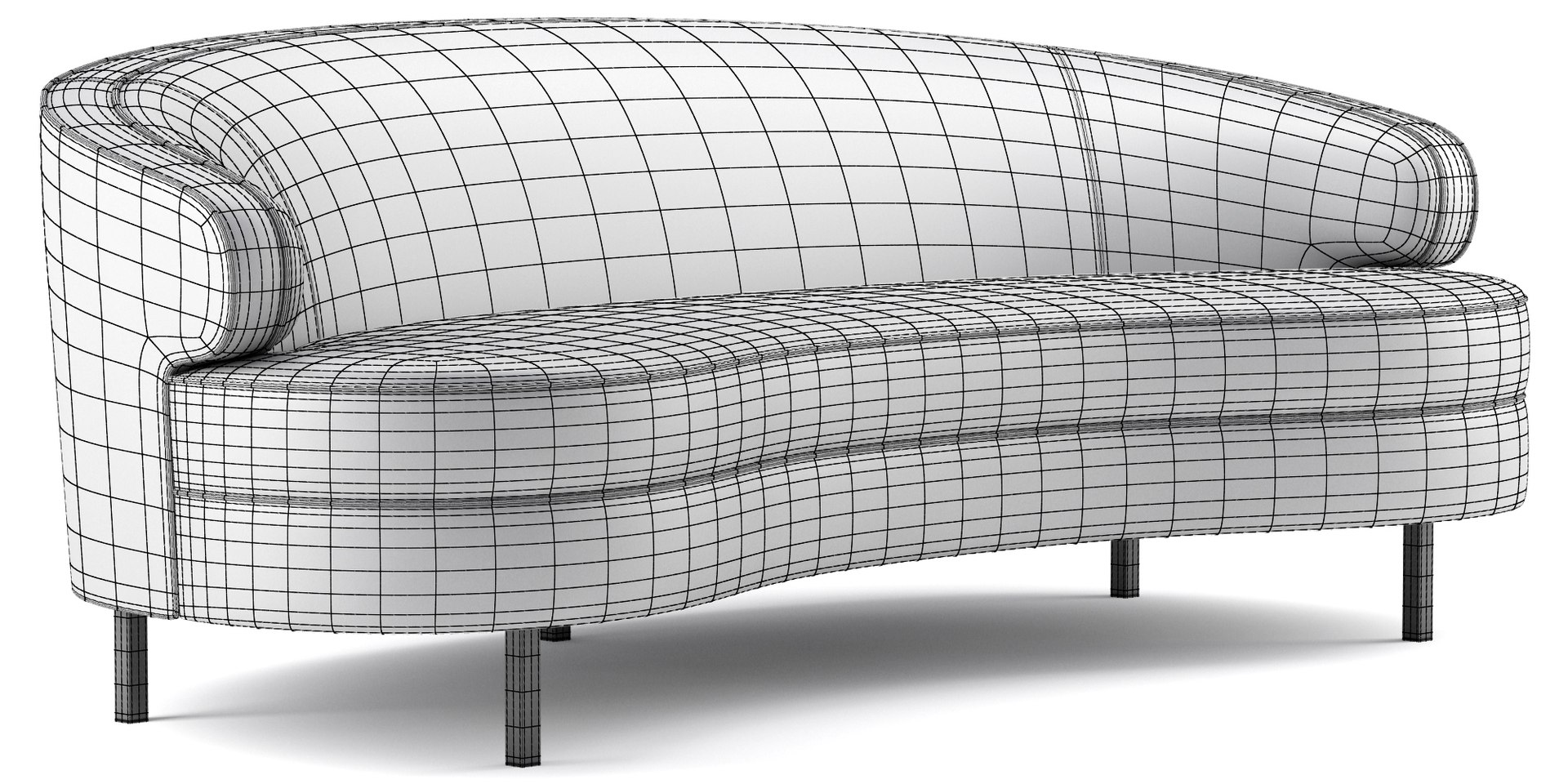 3D Baila Sofa Velvet - TurboSquid 1674127