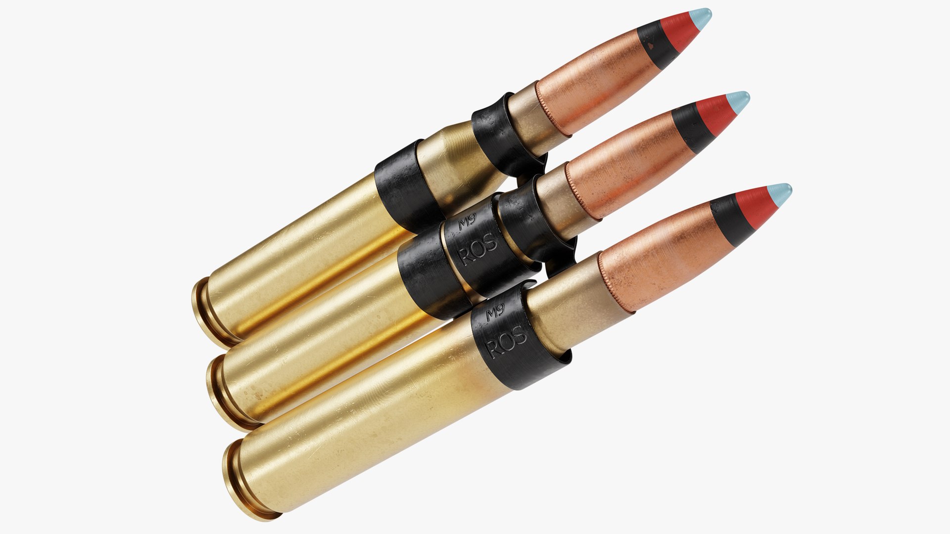 Cal 50 BMG TZZ Cartridge With M9 Link Belt 3D Model - TurboSquid 2269282