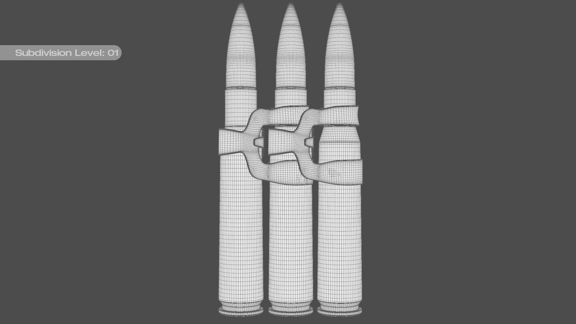 Cal 50 BMG TZZ Cartridge With M9 Link Belt 3D Model - TurboSquid 2269282