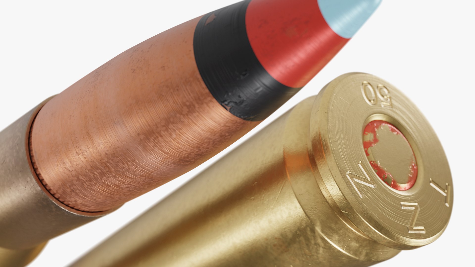 Cal 50 BMG TZZ Cartridge With M9 Link Belt 3D Model - TurboSquid 2269282