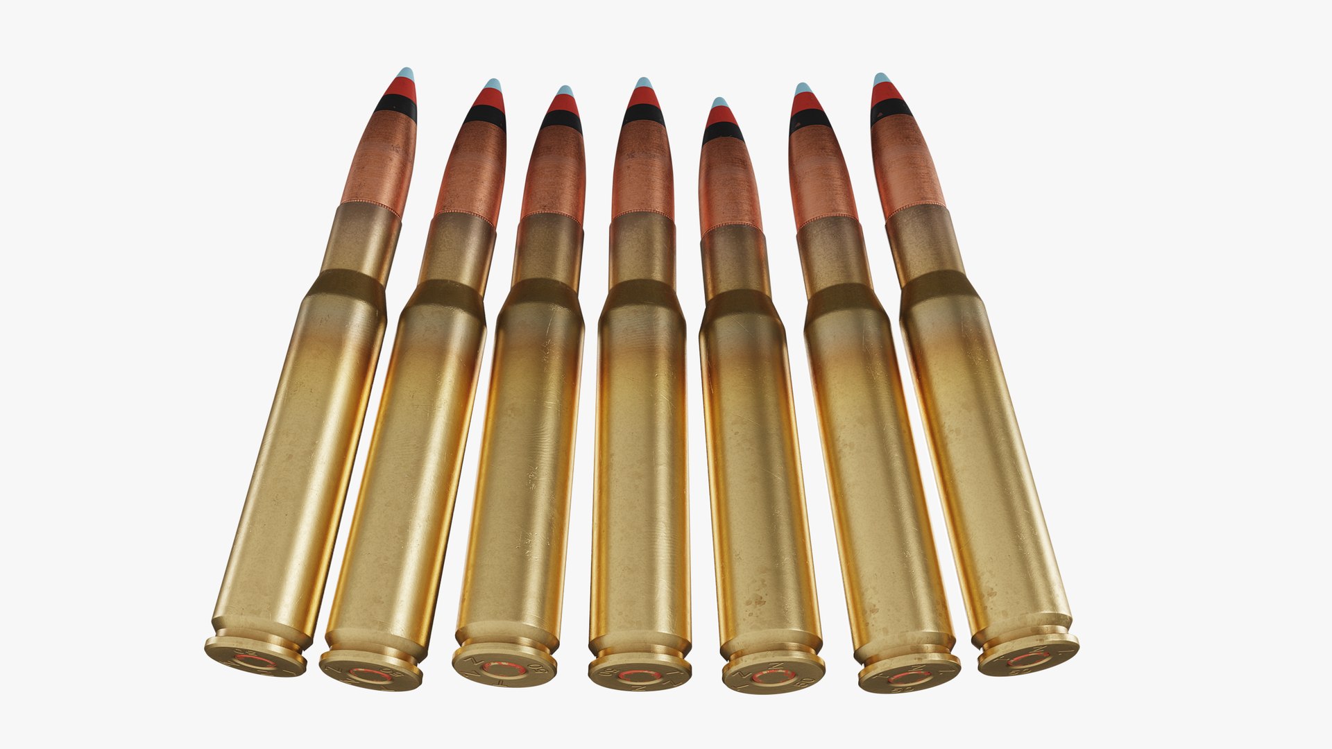 Cal 50 BMG TZZ Cartridge With M9 Link Belt 3D Model - TurboSquid 2269282