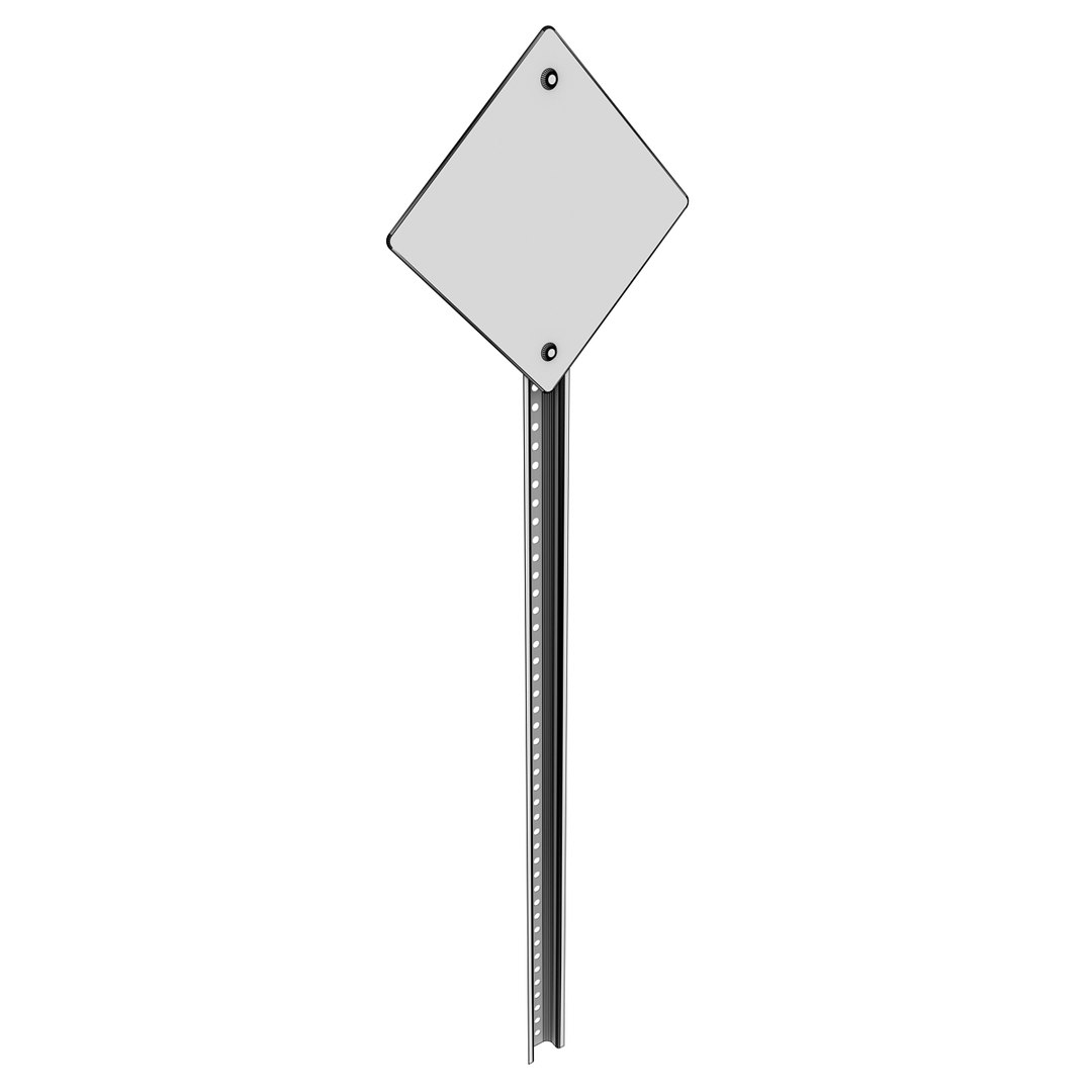 Left turn sign 3D model - TurboSquid 1303404