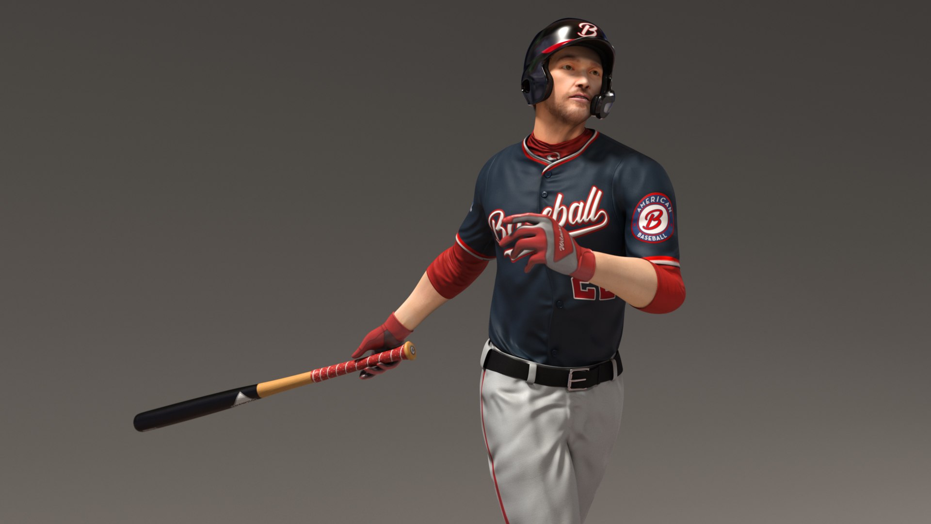 3D White Baseball Batter Animated HQ 002 - TurboSquid 1903548