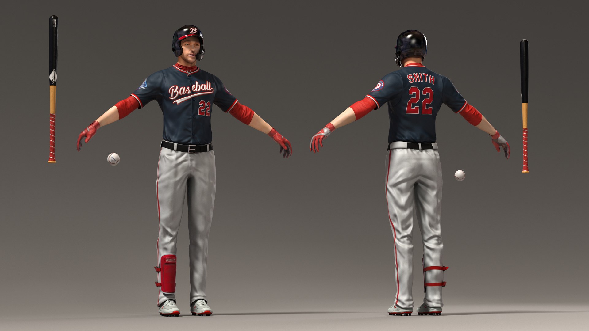 3D White Baseball Batter Animated HQ 002 - TurboSquid 1903548