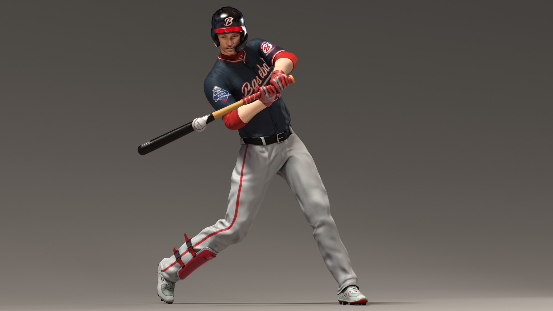 3D White Baseball Batter Animated HQ 002 - TurboSquid 1903548