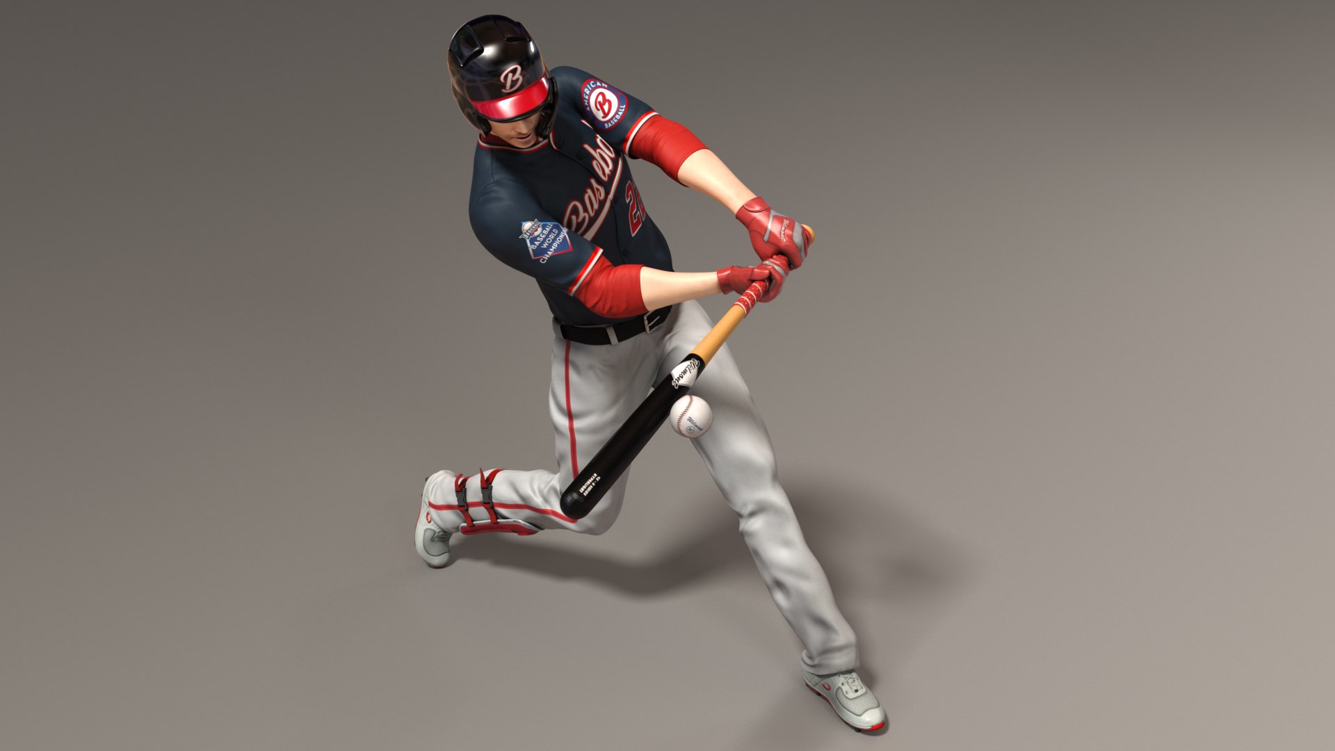 3D White Baseball Batter Animated HQ 002 - TurboSquid 1903548