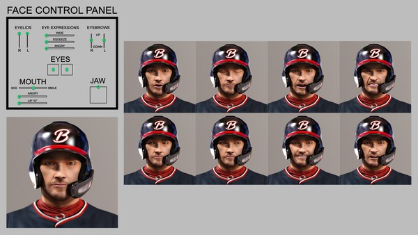 3D White Baseball Batter Animated HQ 002 - TurboSquid 1903548