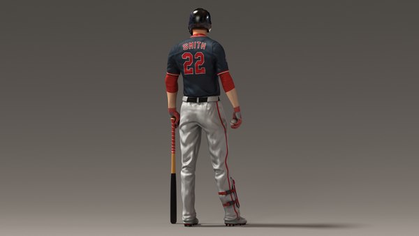 3D White Baseball Batter Animated HQ 002 - TurboSquid 1903548