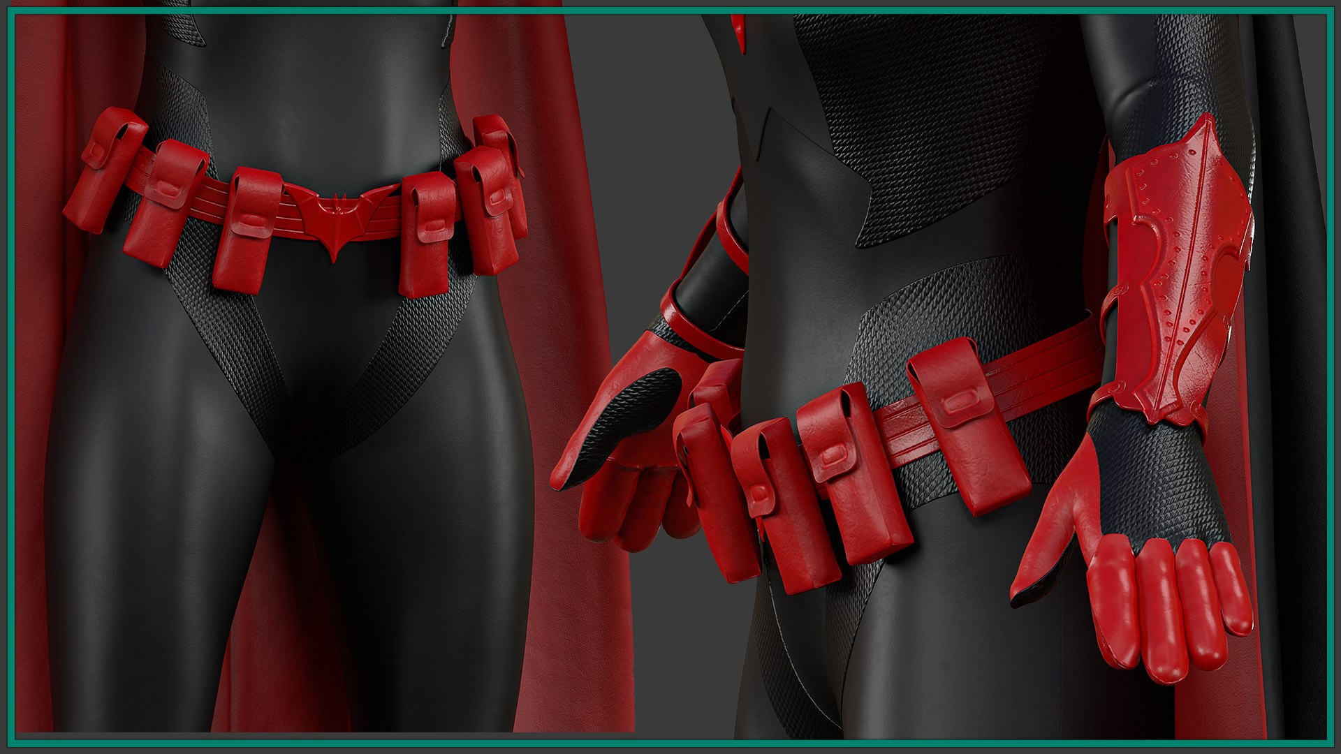 3D Bat Woman Outfit With Texture Model - TurboSquid 2347311