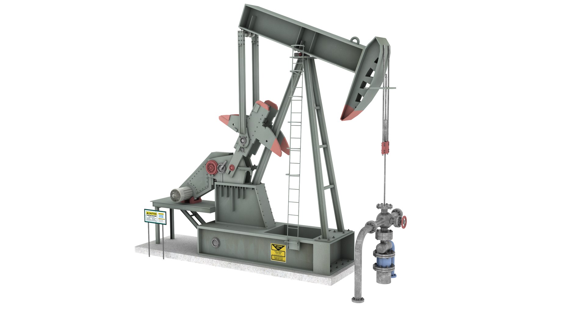 3D Model Oil Pump Jack - TurboSquid 2134710