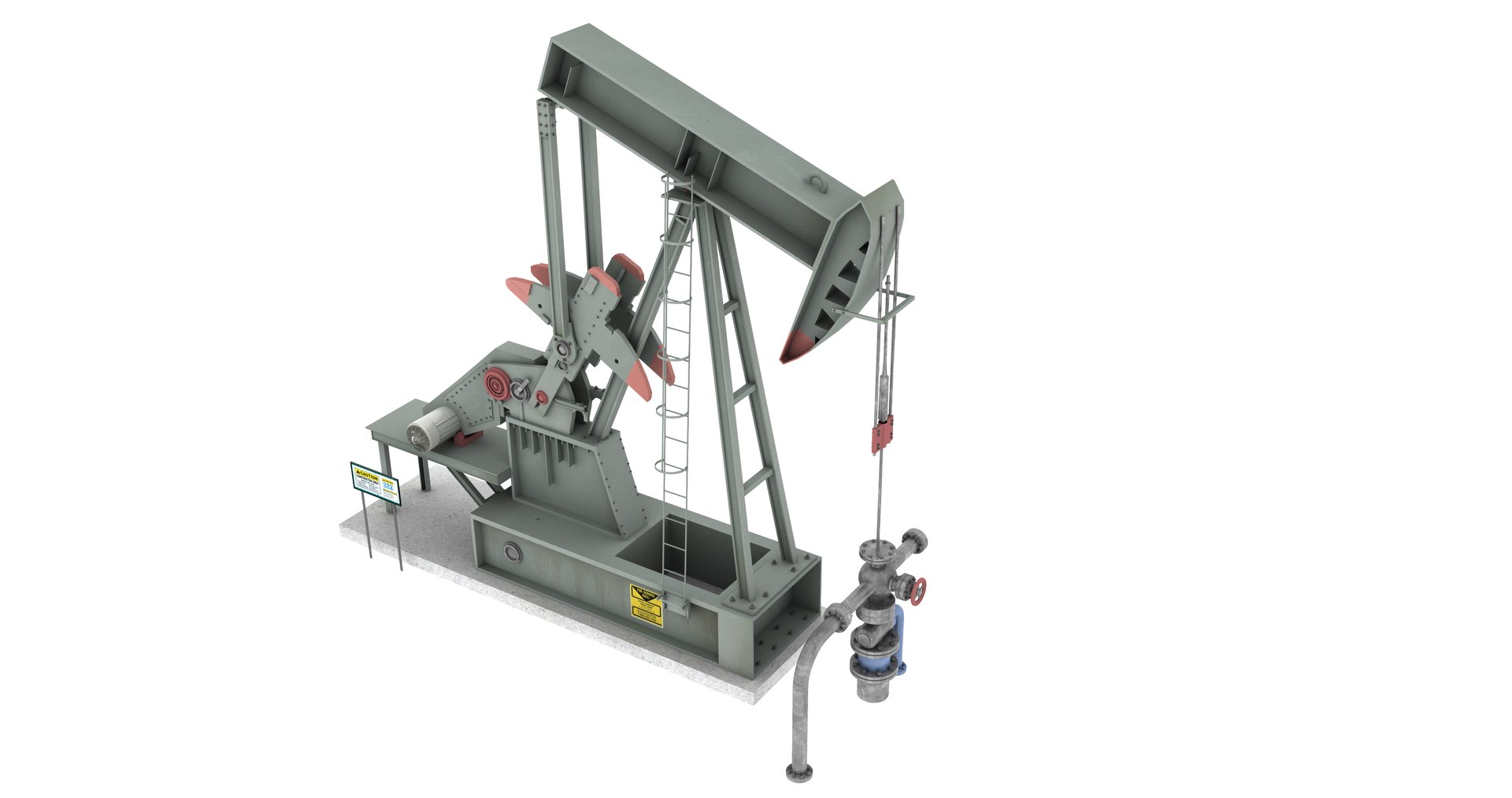 3D Model Oil Pump Jack - TurboSquid 2134710