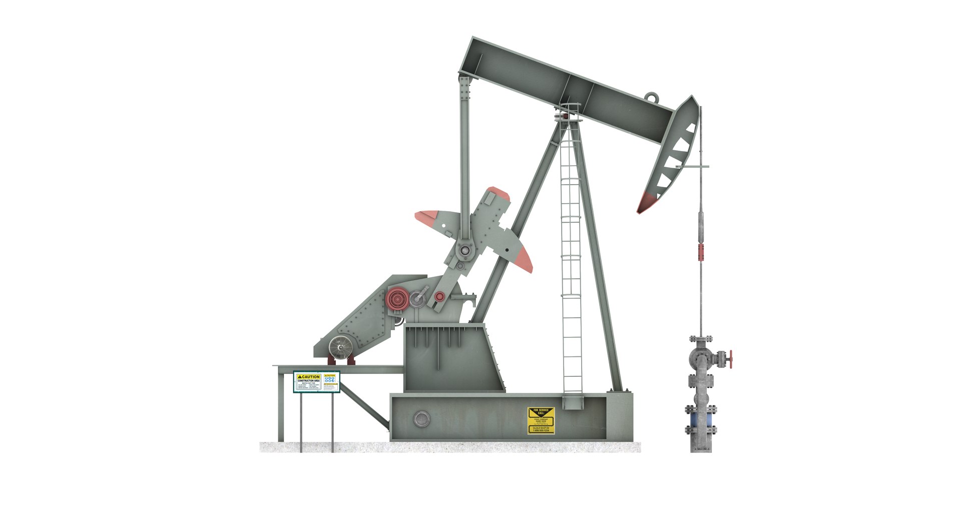 3D Model Oil Pump Jack - TurboSquid 2134710