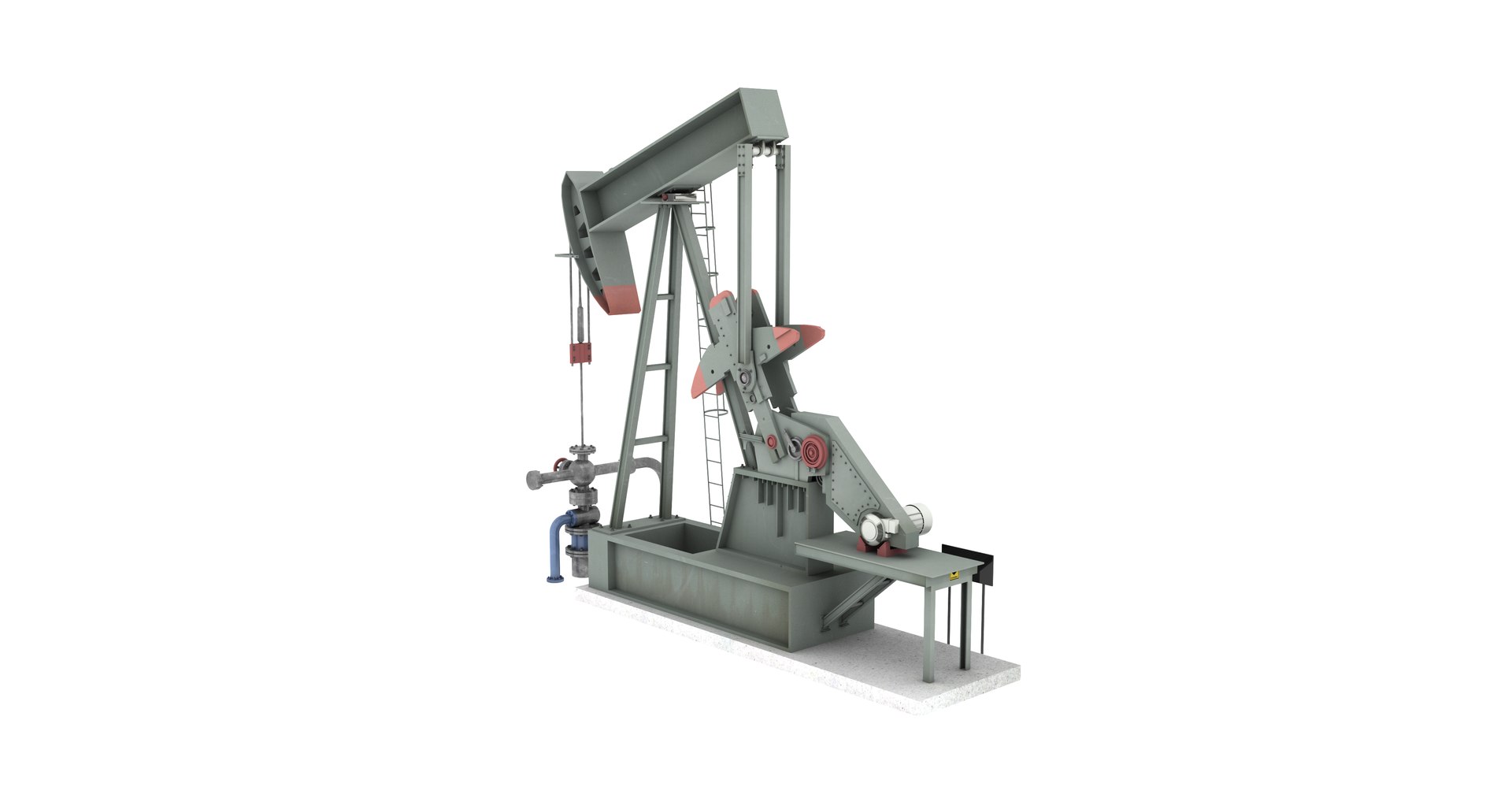 3D Model Oil Pump Jack - TurboSquid 2134710