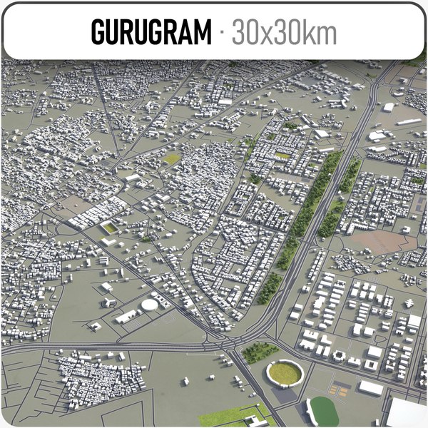 modelo 3d Gurugram - ciudad y alrededores - TurboSquid 1577232