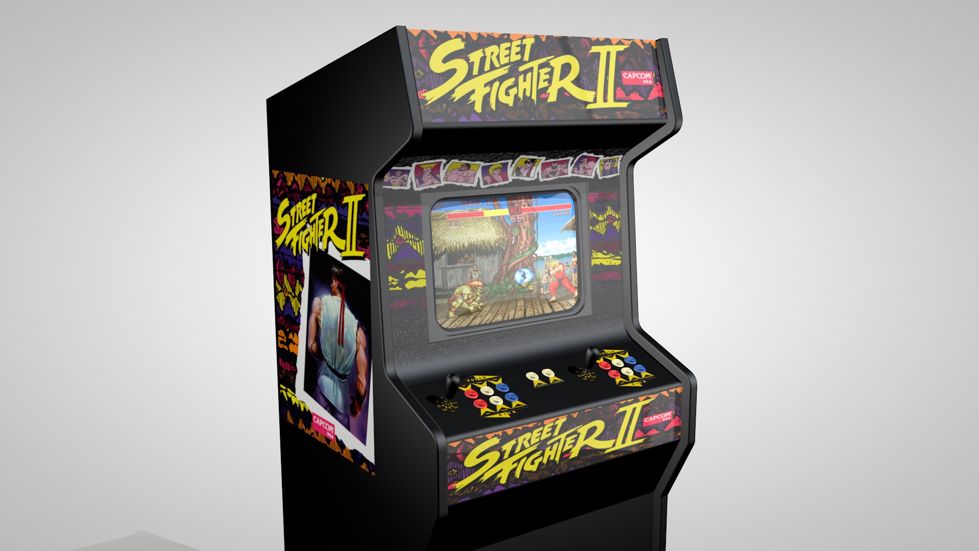 c4d street arcade machine