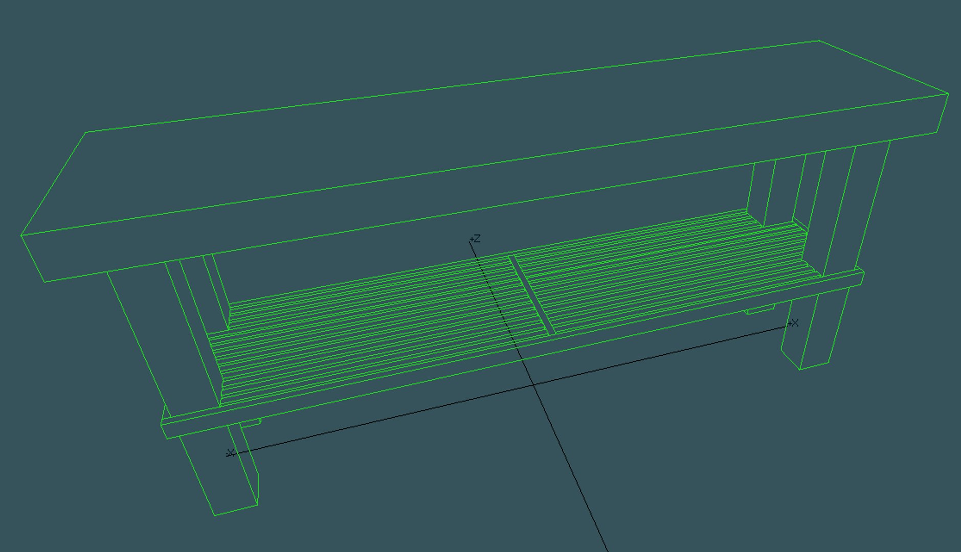 3d Butcher Block Table Model