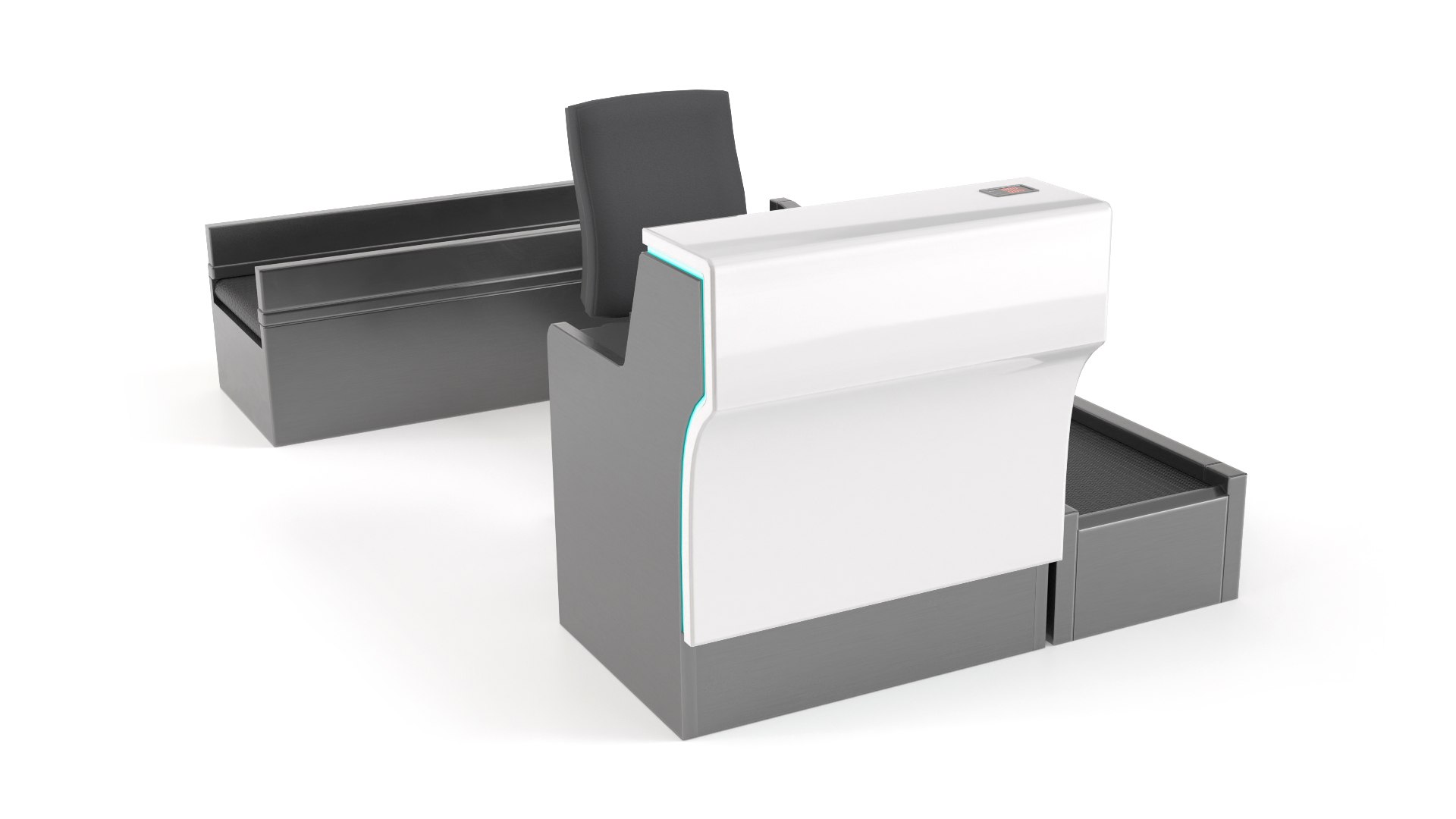 3D Airport Check-In Desk 1 Model - TurboSquid 1983992