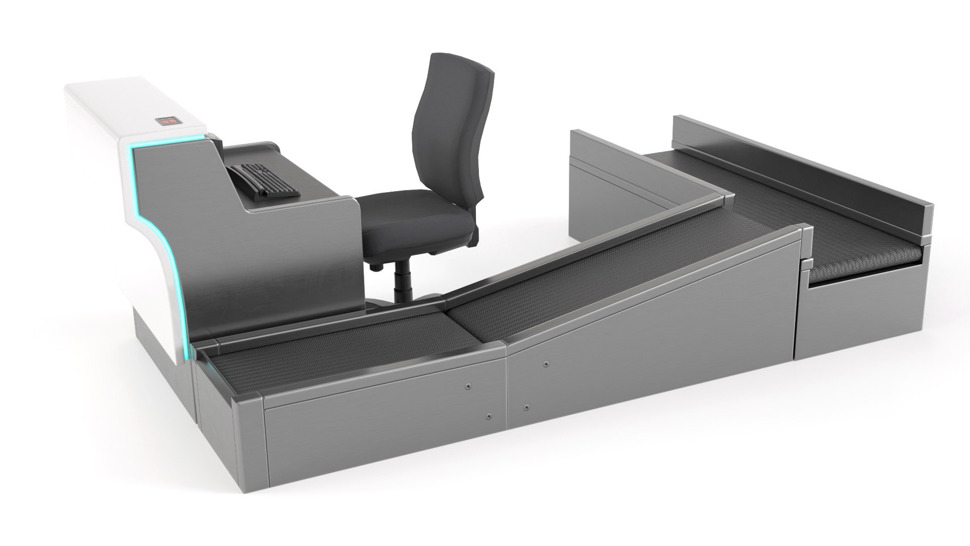 3D Airport Check-In Desk 1 Model - TurboSquid 1983992