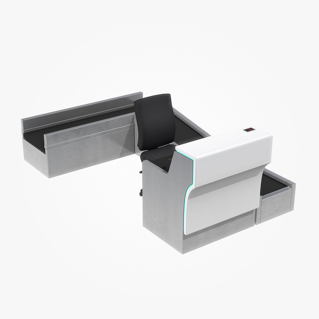 3D Airport Check-In Desk 1 model - TurboSquid 1983992