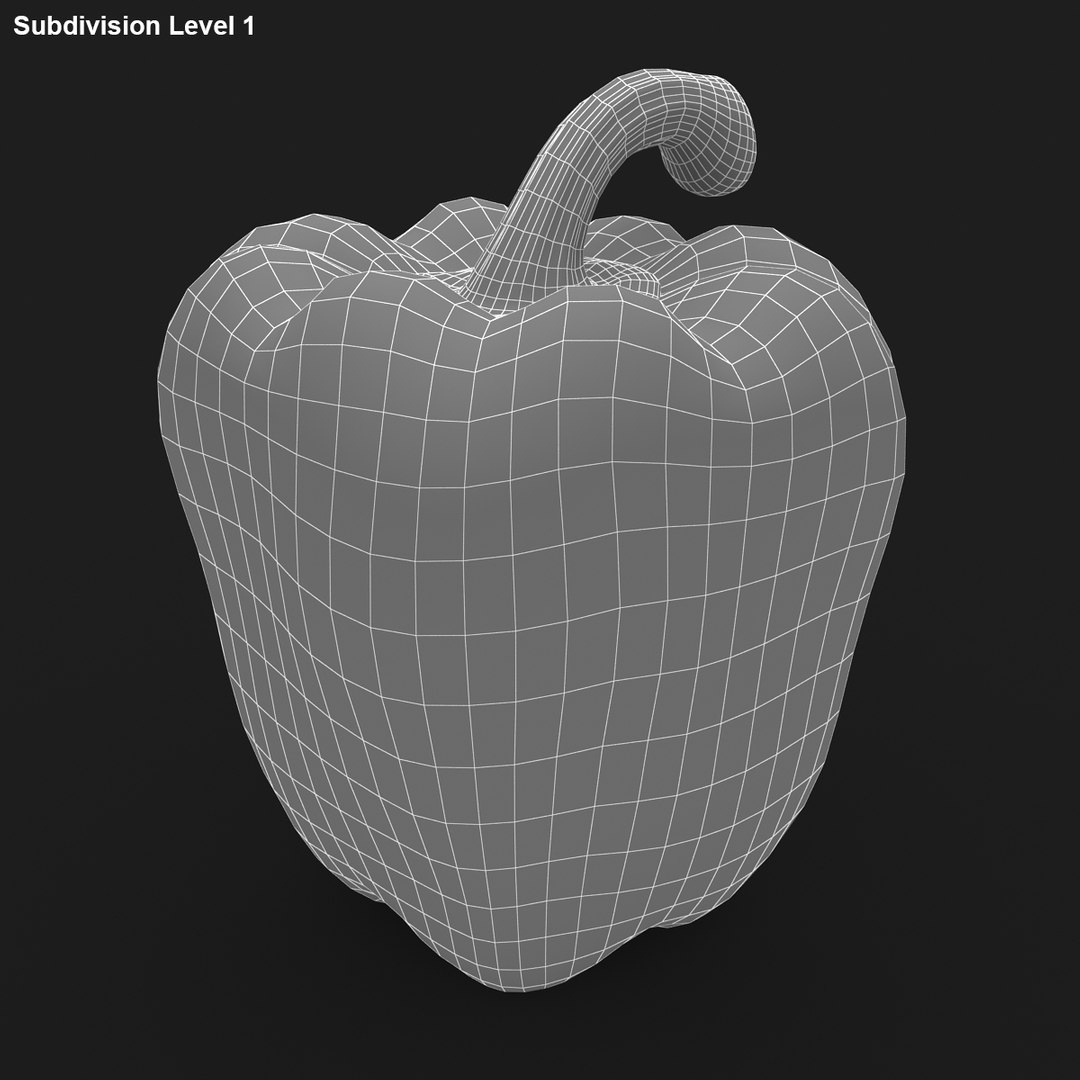 3d Model Realistic Pepper Green