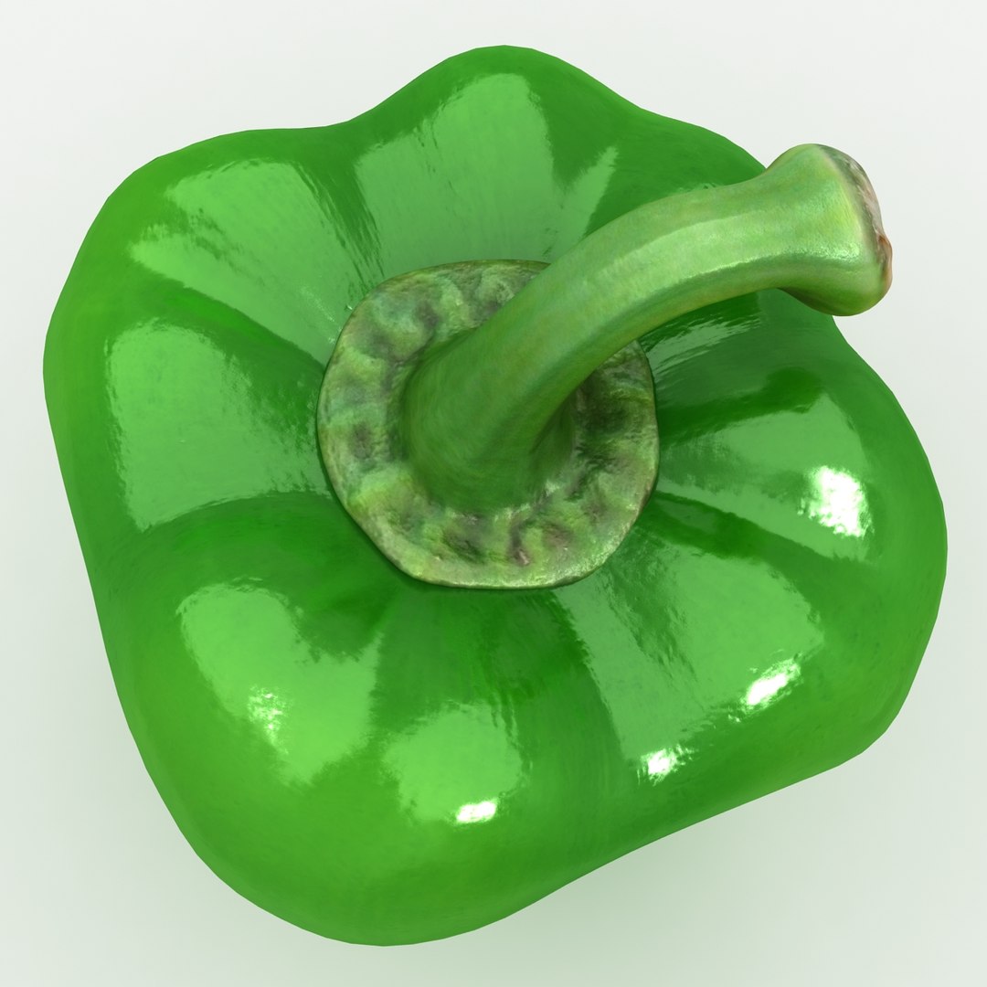3d Model Realistic Pepper Green