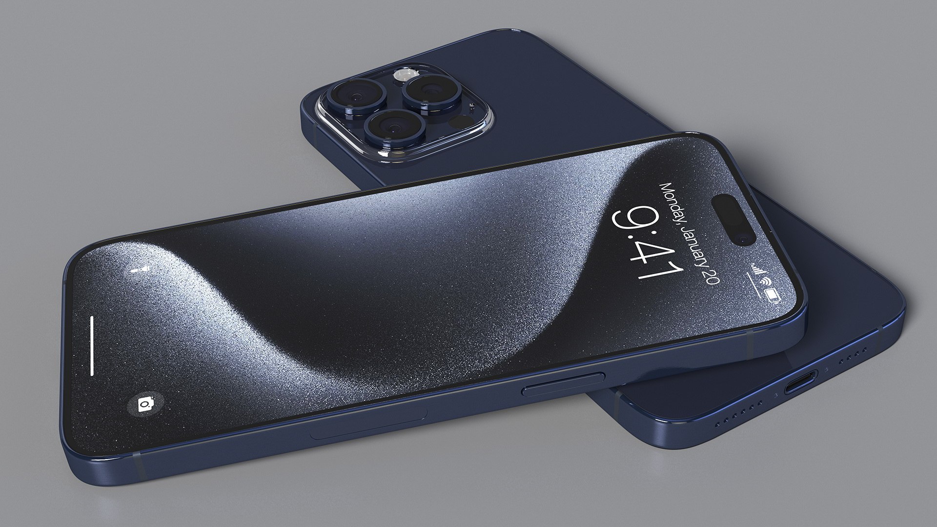 Apple IPhone 15 Pro Max Blue Titanium 3D Model - TurboSquid 2140994