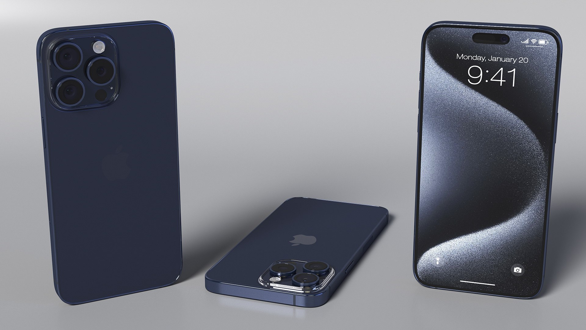 Apple IPhone 15 Pro Max Blue Titanium 3D Model - TurboSquid 2140994