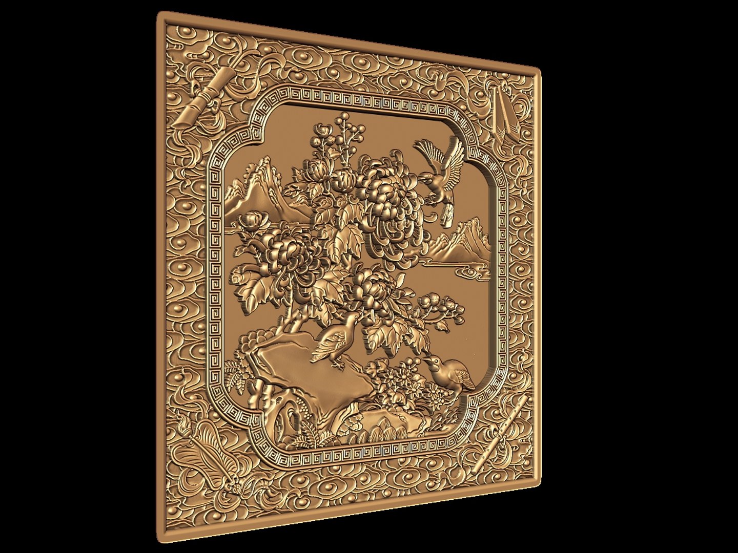 3d model of stl cnc router engraving