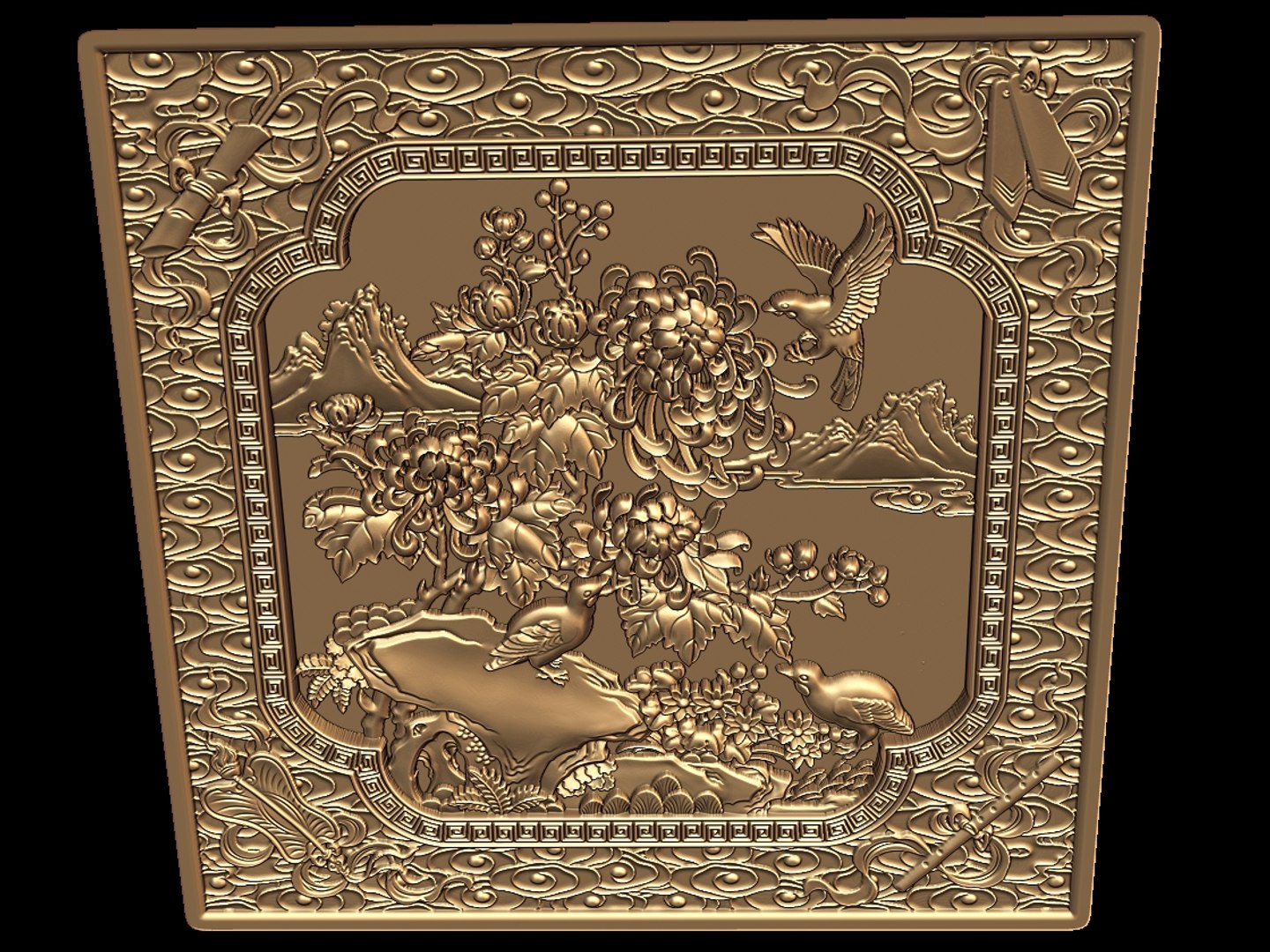 3d model of stl cnc router engraving