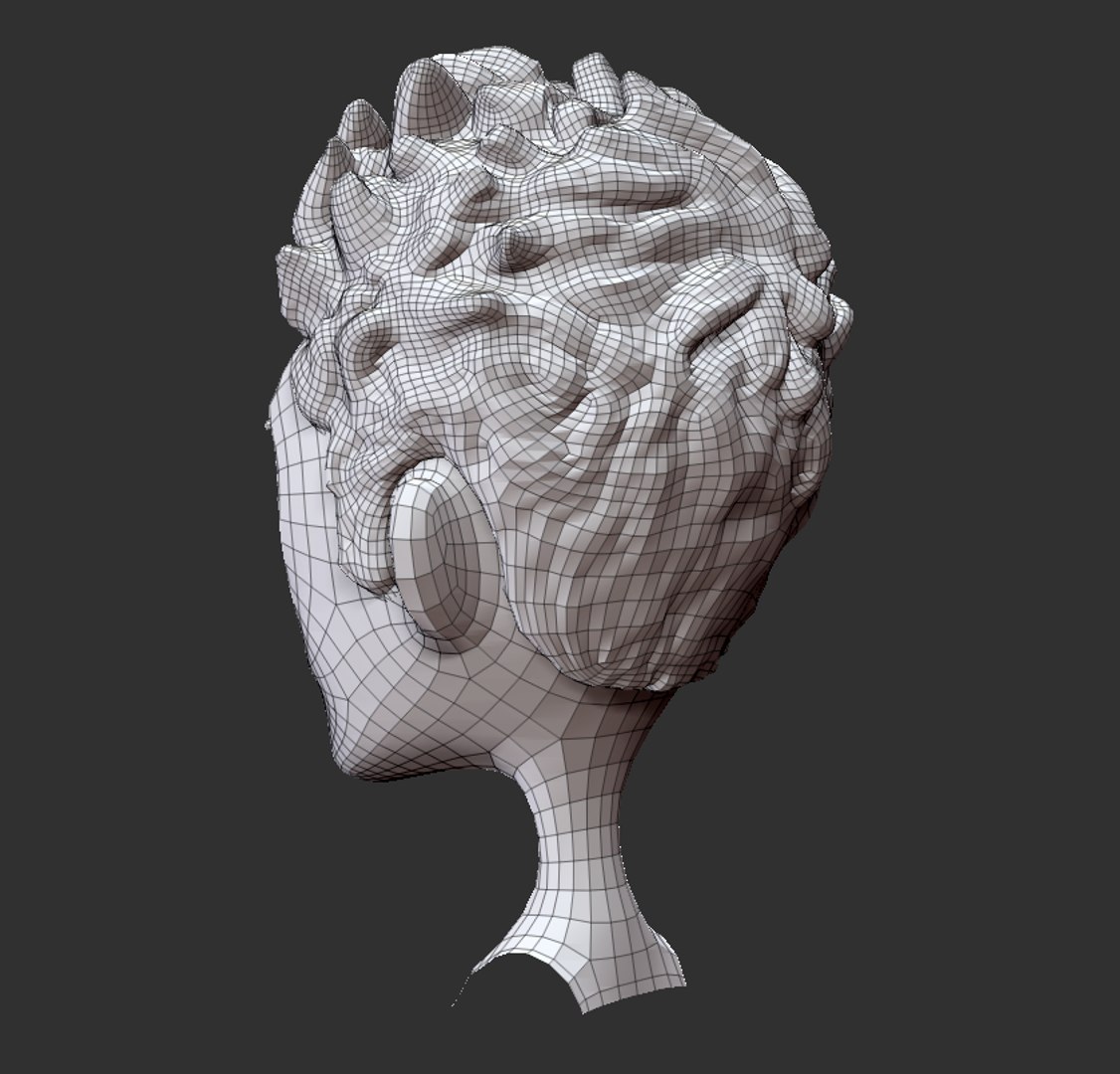 3d toon character bust model