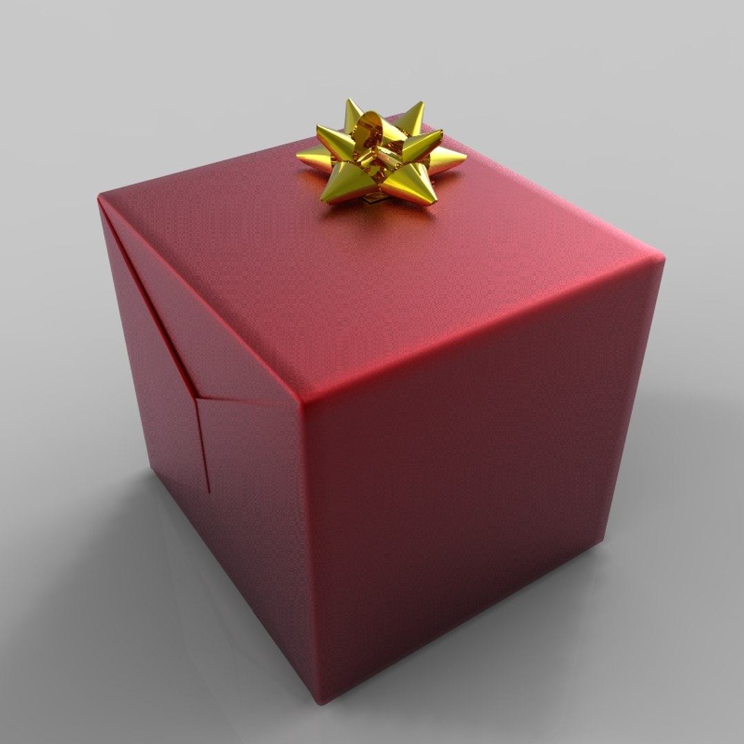 3d obj gift box