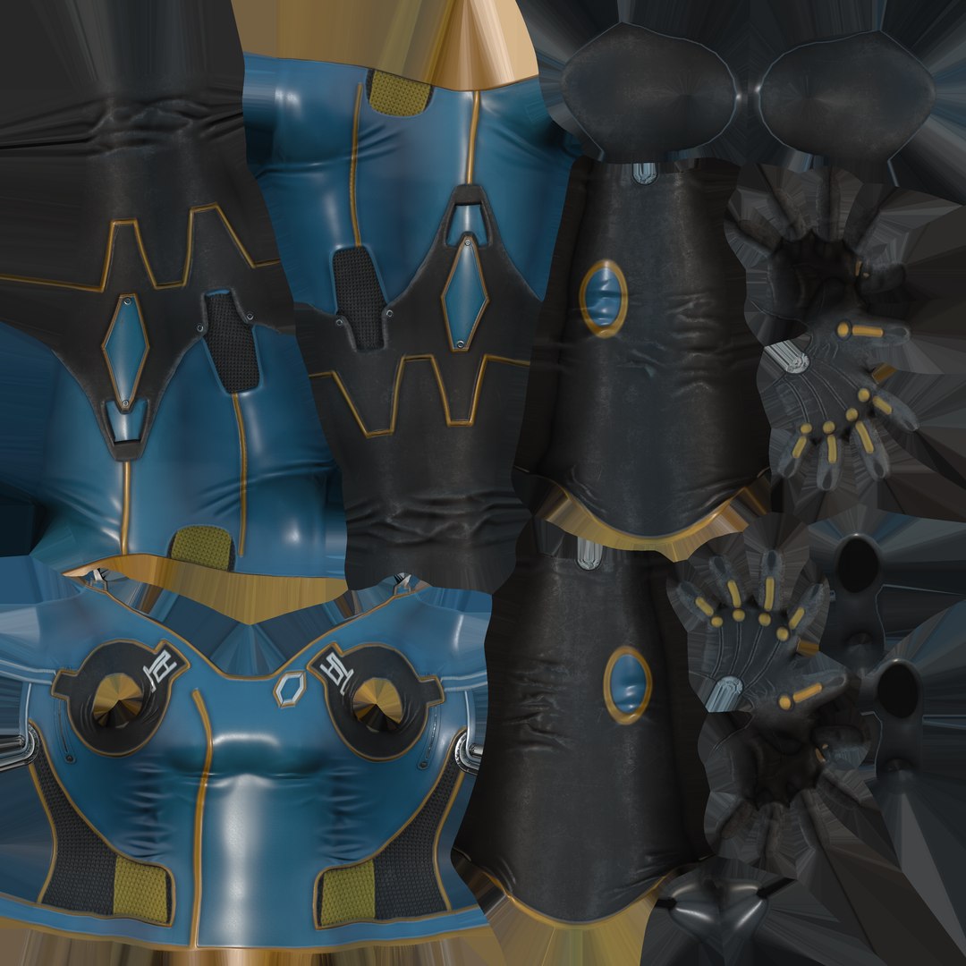 Space Security Shiny Full Body Suit 3D Model - TurboSquid 1881677