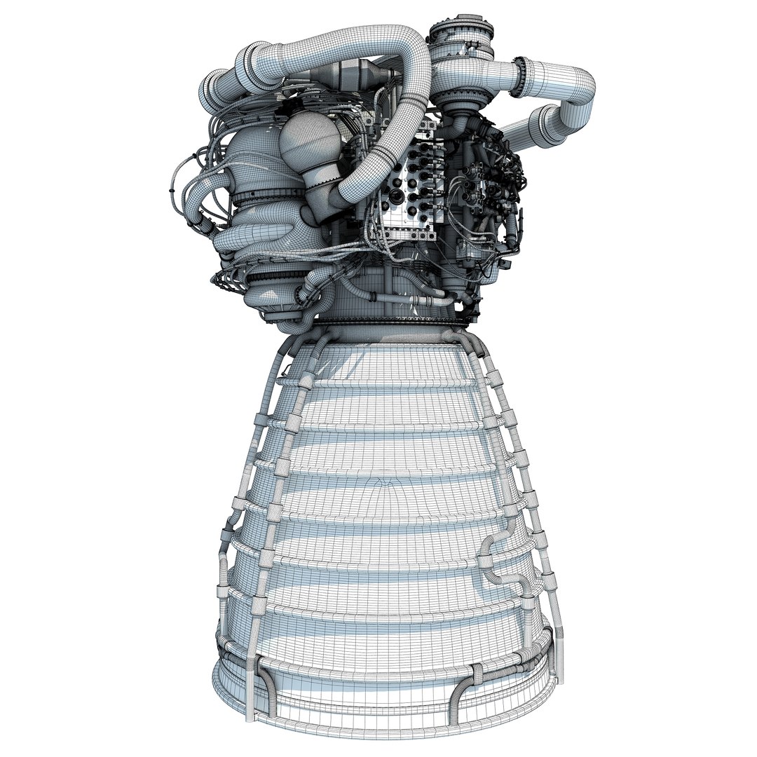 Rs-25 space shuttle engine model - TurboSquid 1152303