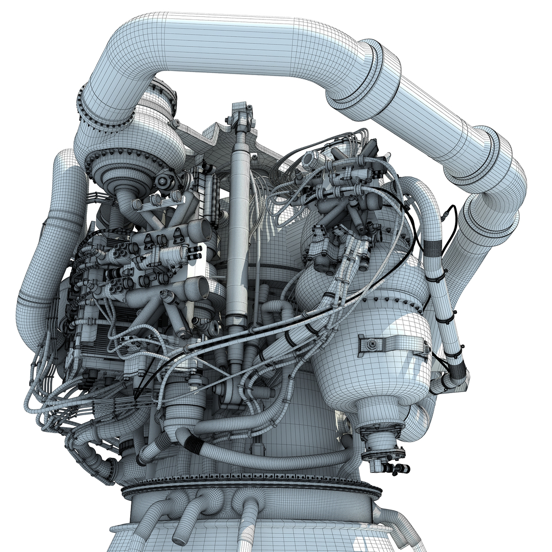 Rs-25 space shuttle engine model - TurboSquid 1152303