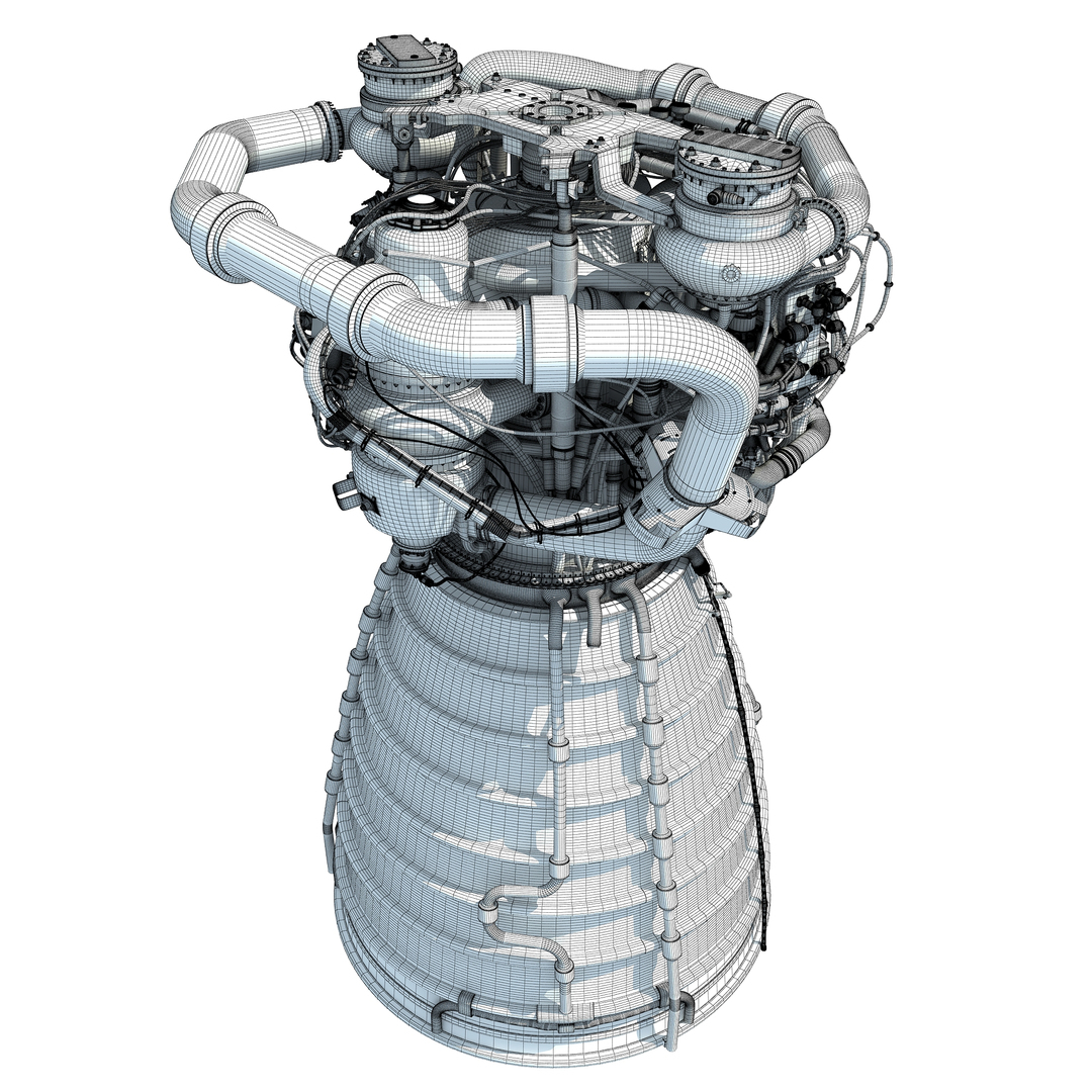 Rs-25 space shuttle engine model - TurboSquid 1152303