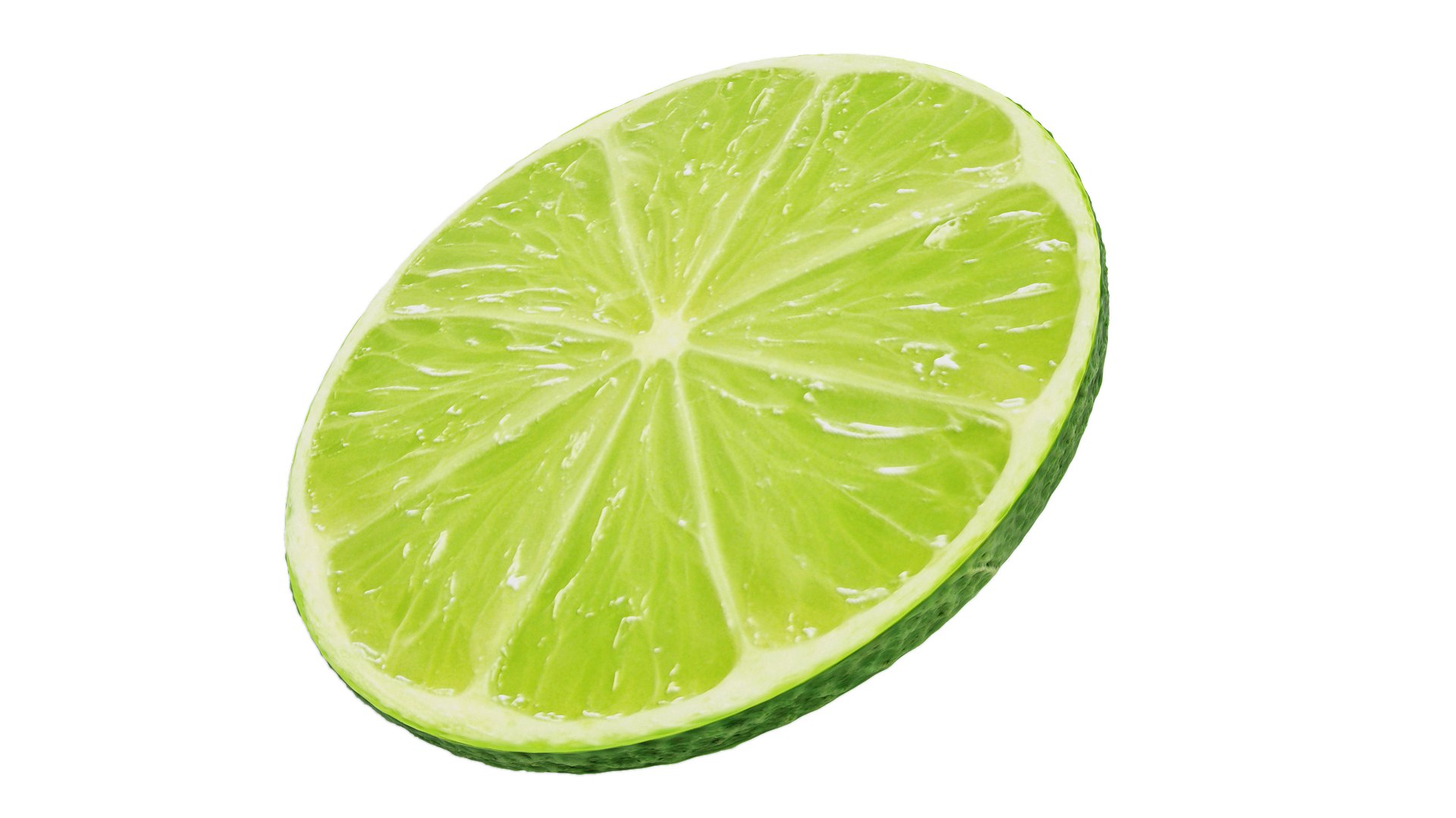 Lime Round Slice 2 3D Model - TurboSquid 1878778
