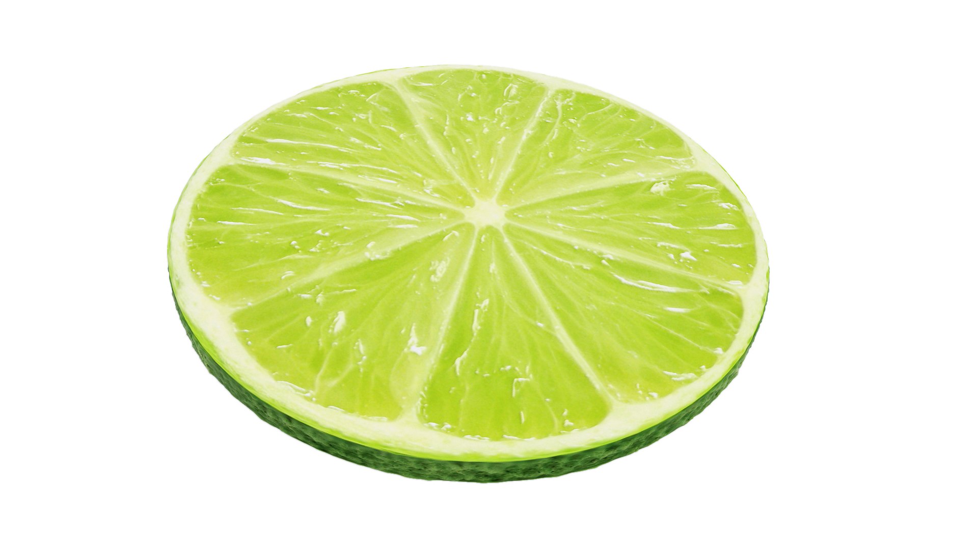 Lime Round Slice 2 3D Model - TurboSquid 1878778