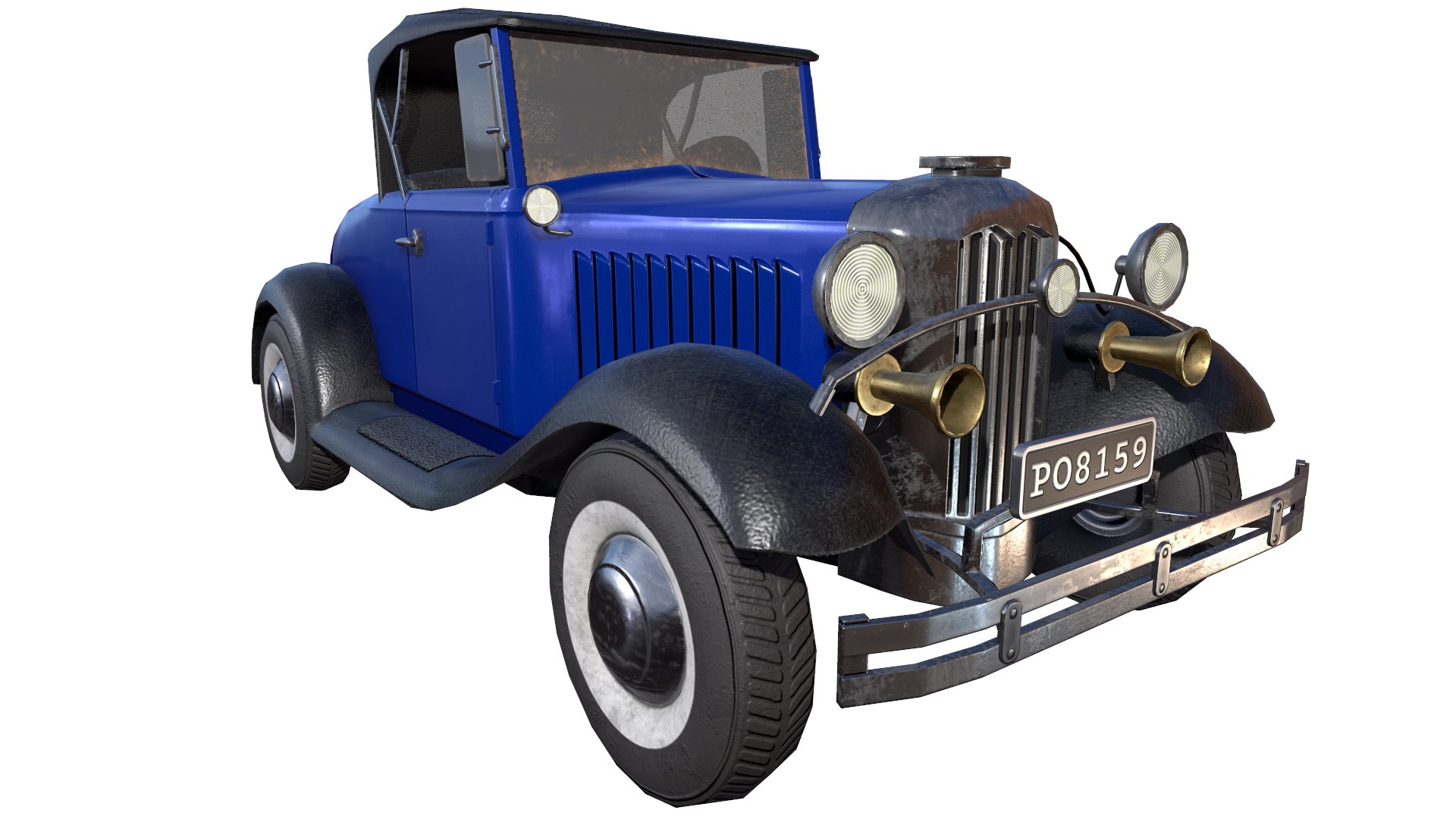 Vintage Police Cars Model - TurboSquid 1470848