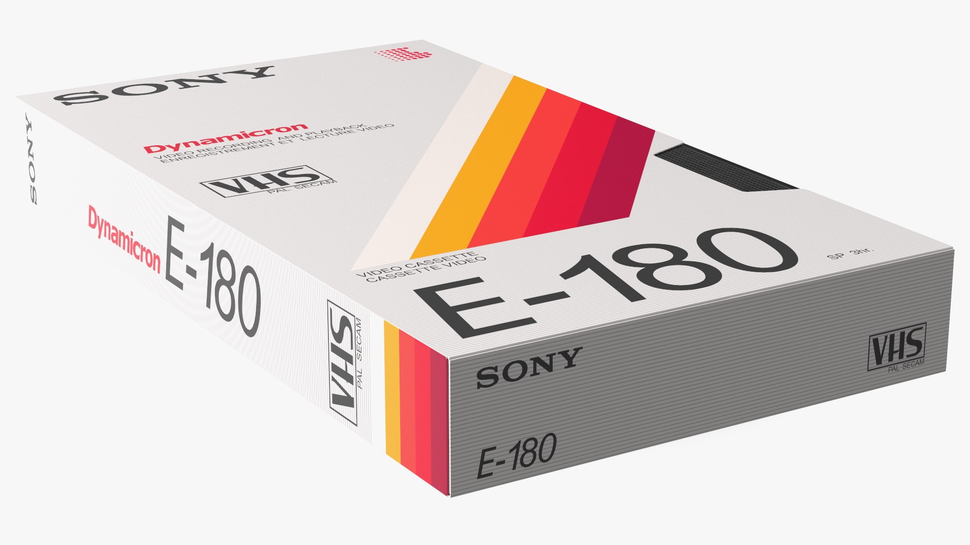 Vintage E180 VHS Video Tape with Cover 3D - TurboSquid 1787397