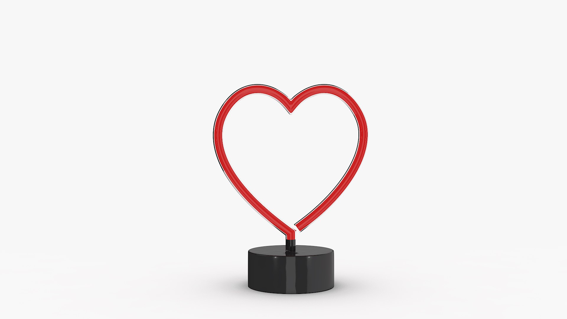 Neon Heart Lamp 3D Model - TurboSquid 1842210