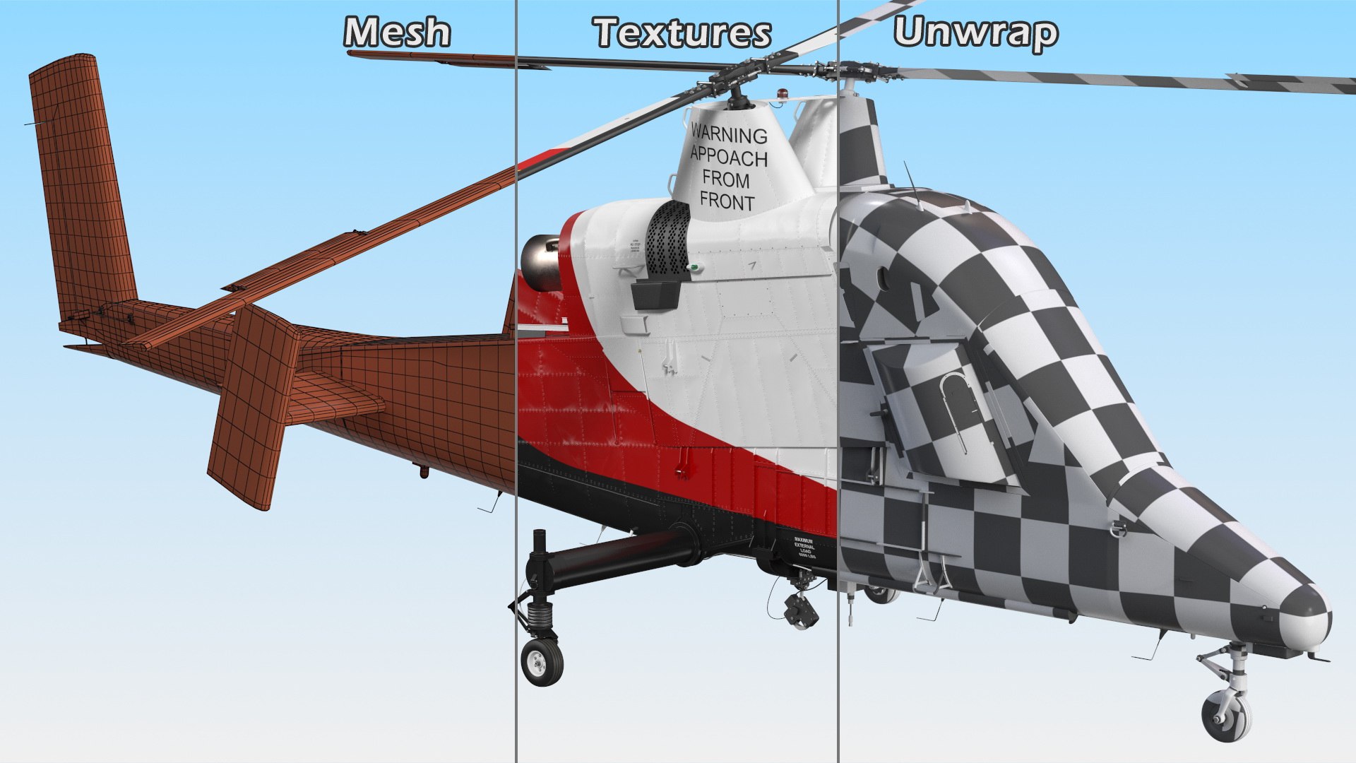 3D Model Kaman K Max K1200 Rigged - TurboSquid 1808649